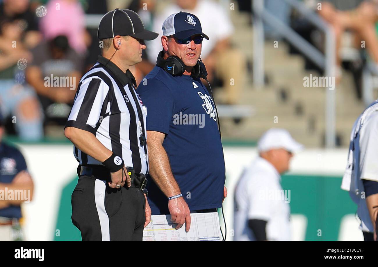 November 18, 2023: Mike Bloomgren is the head football coach for the ...