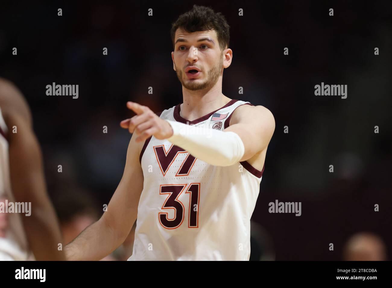 Blacksburg, Virginia, USA. 19th Nov, 2023. Virginia Tech Hokies forward ...