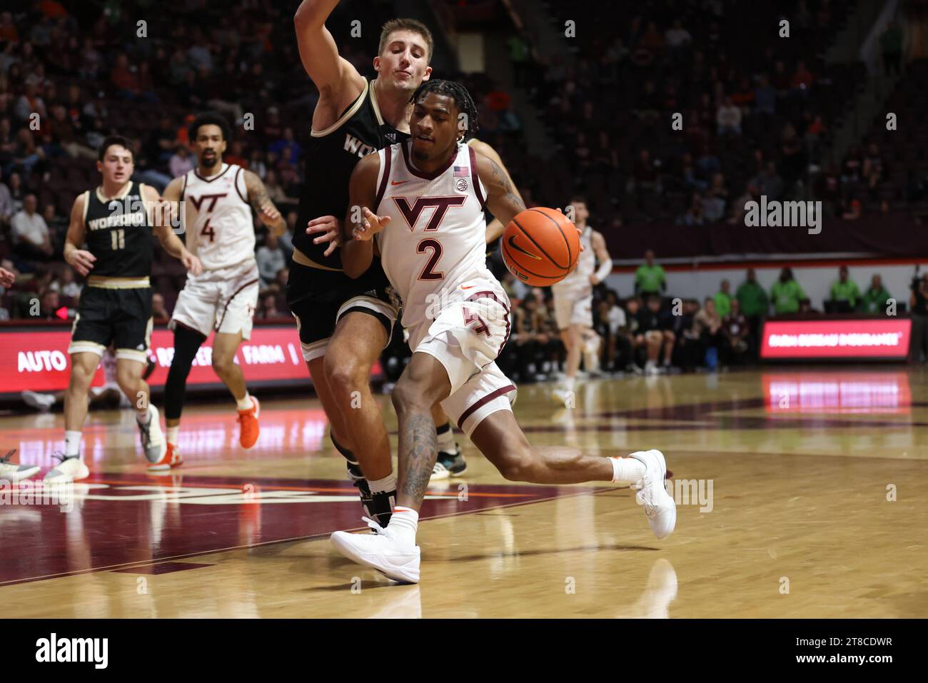 Blacksburg, Virginia, USA. 19th Nov, 2023. Virginia Tech Hokies guard ...