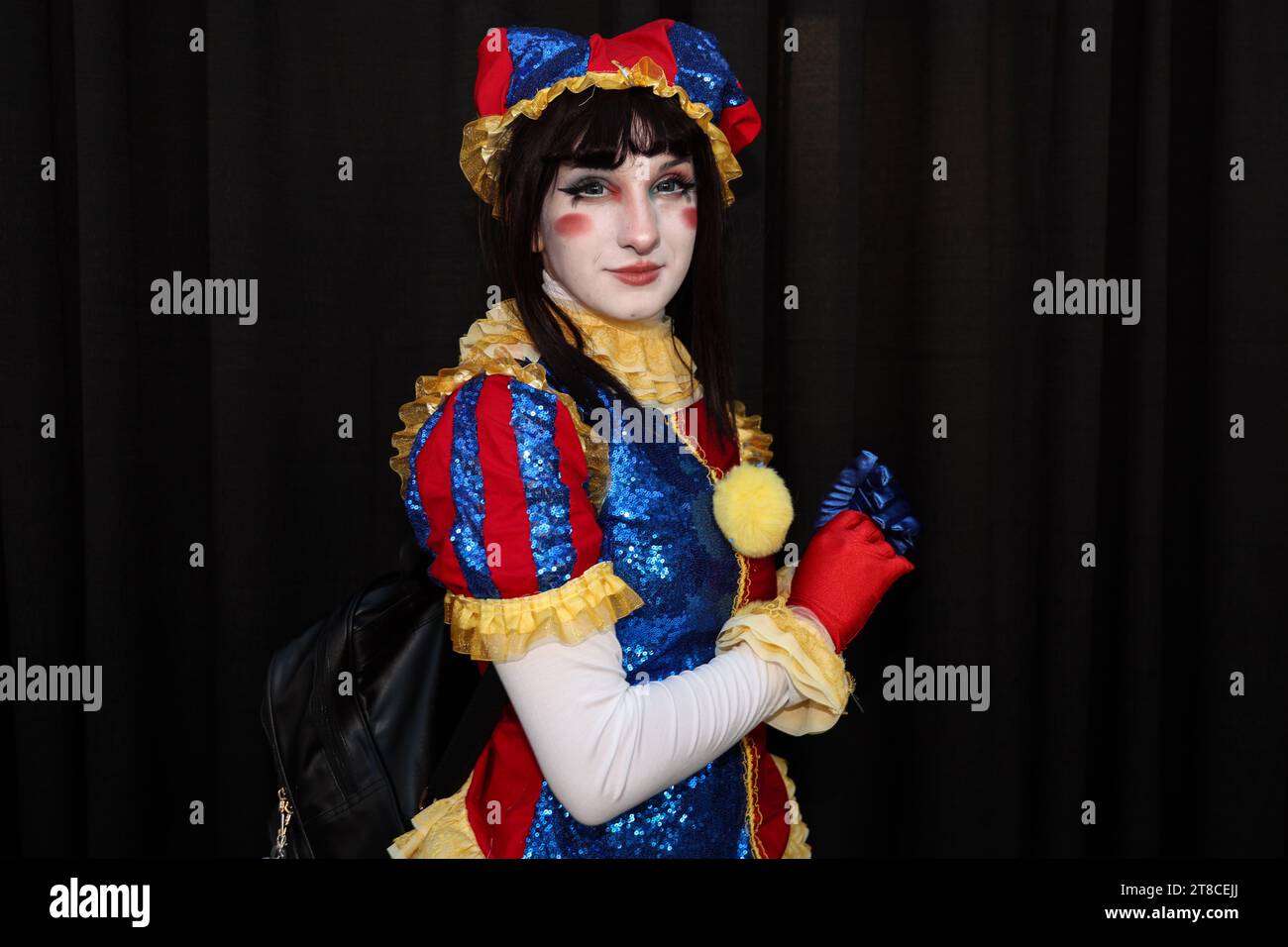 Cosplayer Raine is dressed as Pomni from The Amazing Digital Circus for ...
