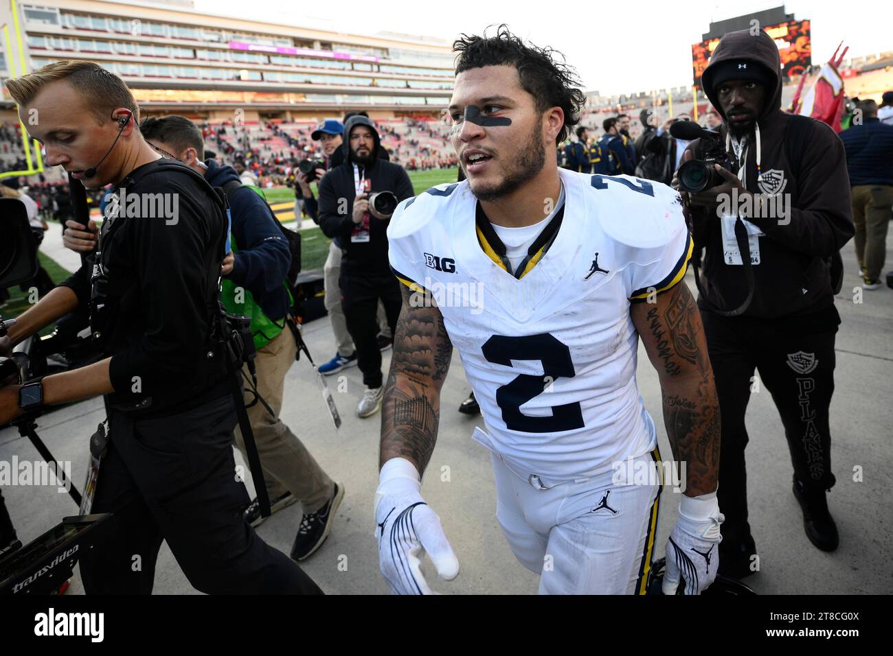 Michigan running back Blake Corum (2) after an NCAA college football ...