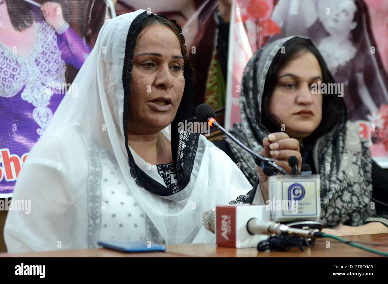 Peshawar, Pakistan. 17th Nov, 2023. Members of the transgender ...