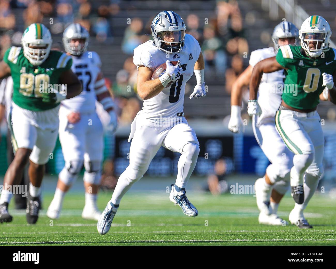 November 18, 2023: Rice University junior Dean Connors (0) runs the ...