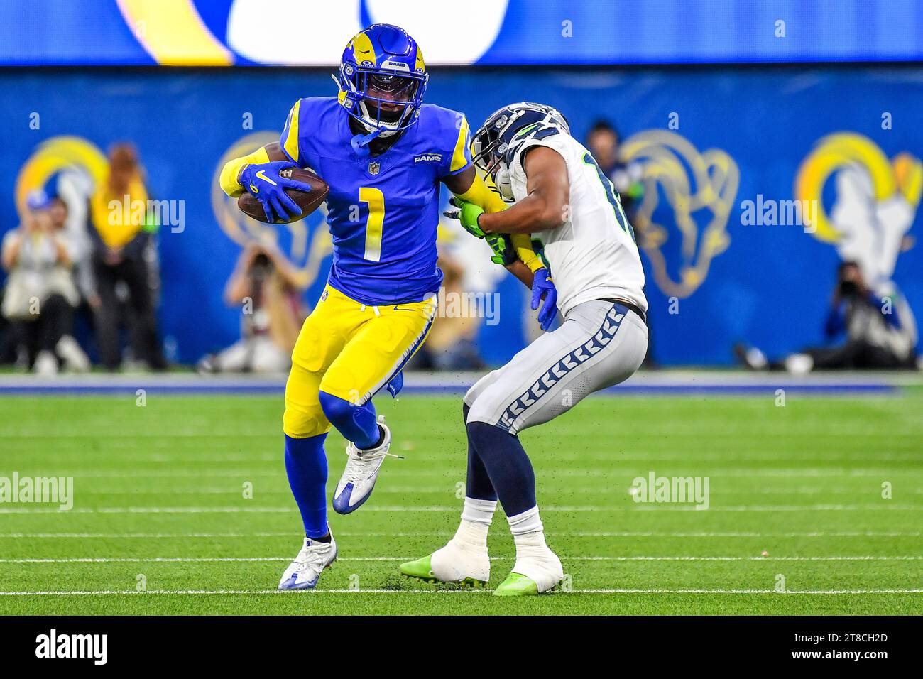 Inglewood, CA. 19th Nov, 2023. Los Angeles Rams cornerback Derion ...