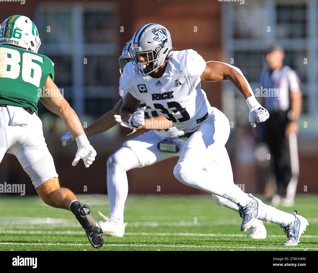November 18, 2023: Rice University junior Myron Morrison (33) rushes ...