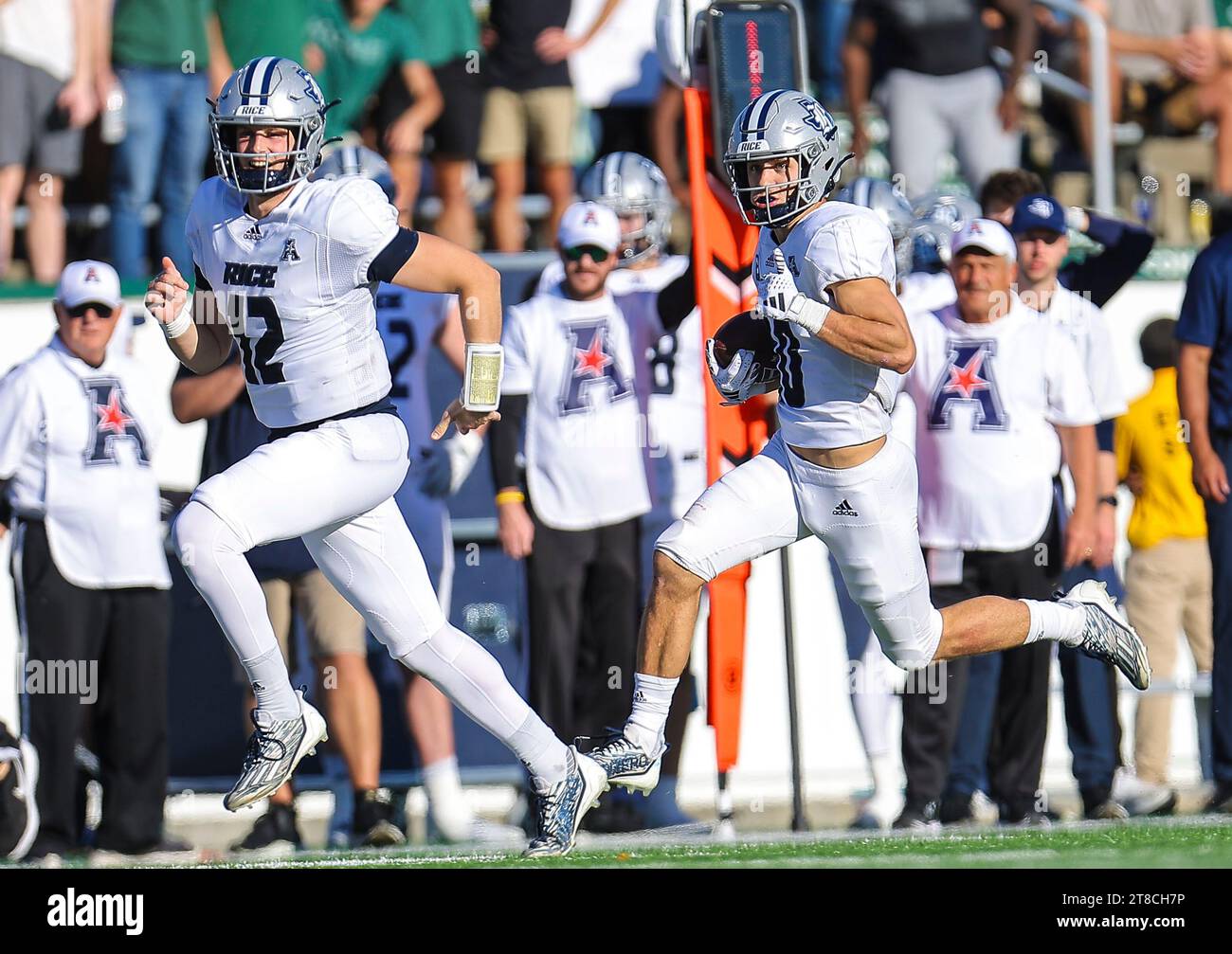 November 18, 2023: Rice University freshman AJ Padgett (12) leads the ...