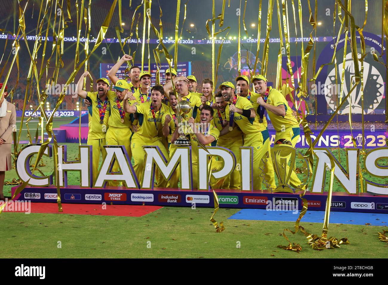 Ahmedabad, Gujatat, India. 19th Nov, 2023. The Australian team ...