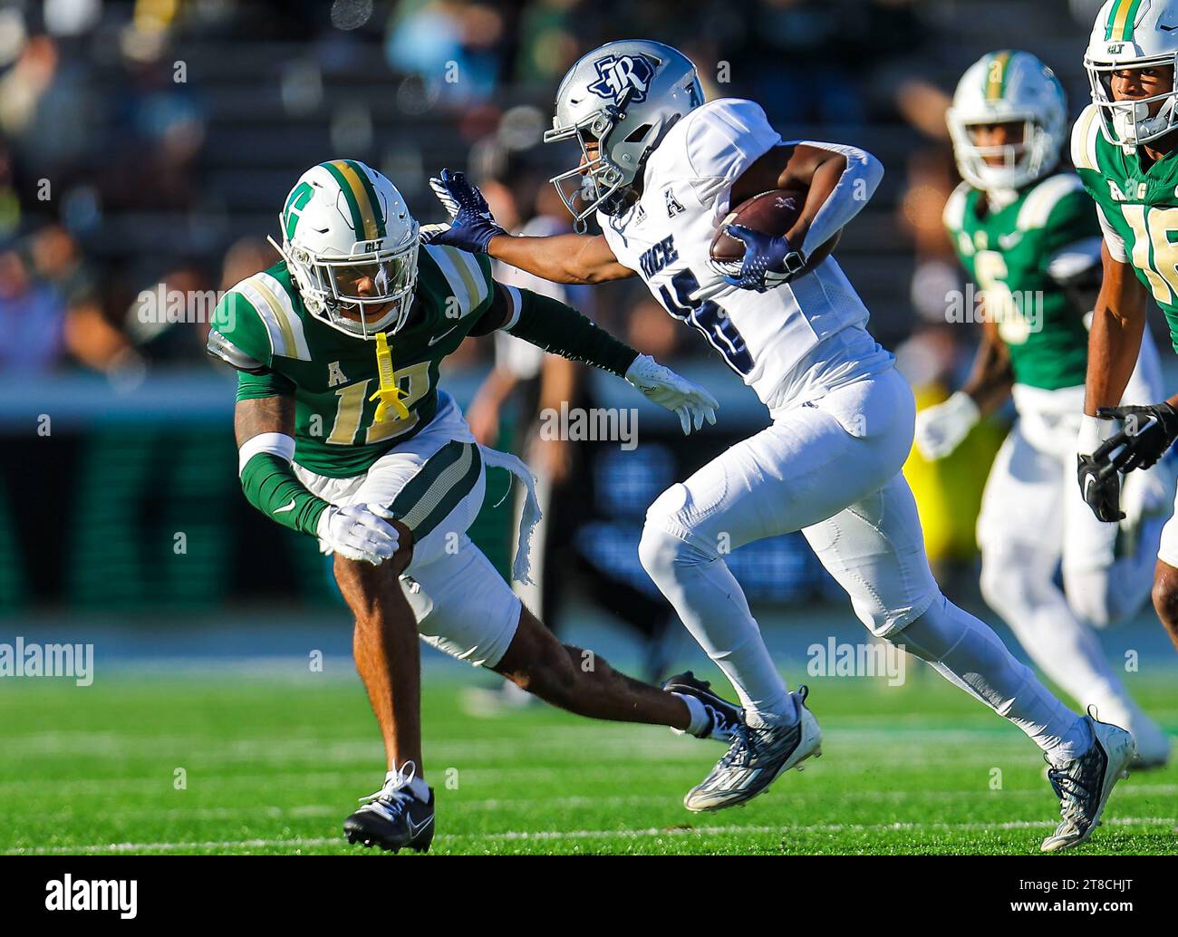 November 18, 2023: UNC - Charlotte junior Dontez Fagan (12) looks to ...
