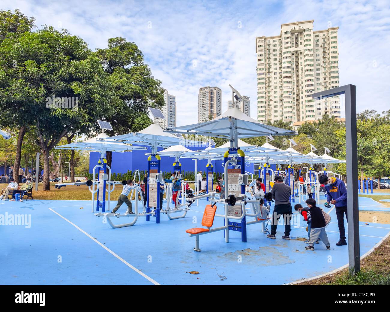 SHEN ZHEN,CHINA - January 7,2023: The modern child playground with ...