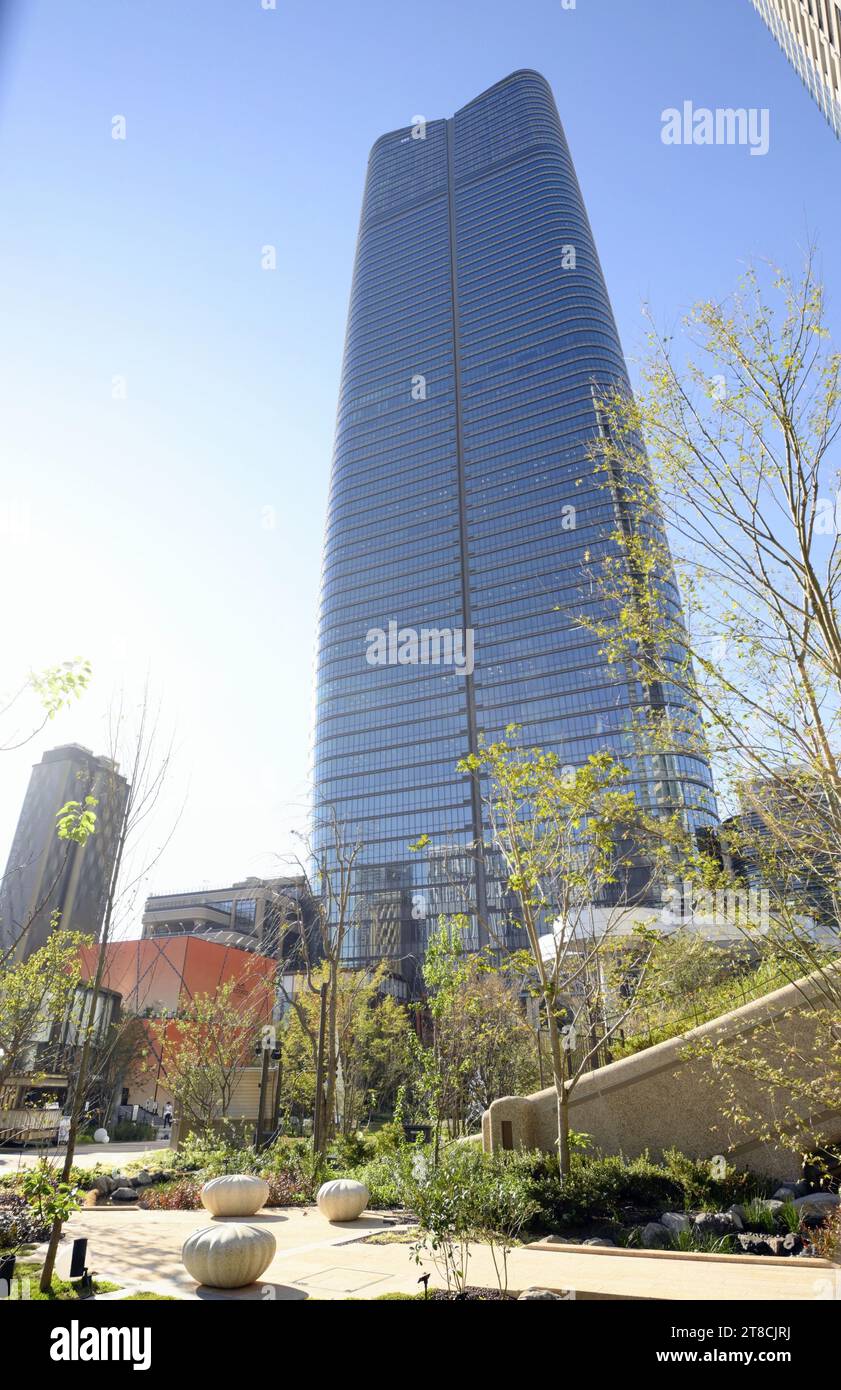 Photo taken on Nov. 20, 2023, shows the 330-meter Mori JP Tower, the ...