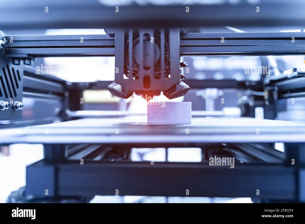 3D printer or additive manufacturing and robotic automation technology ...