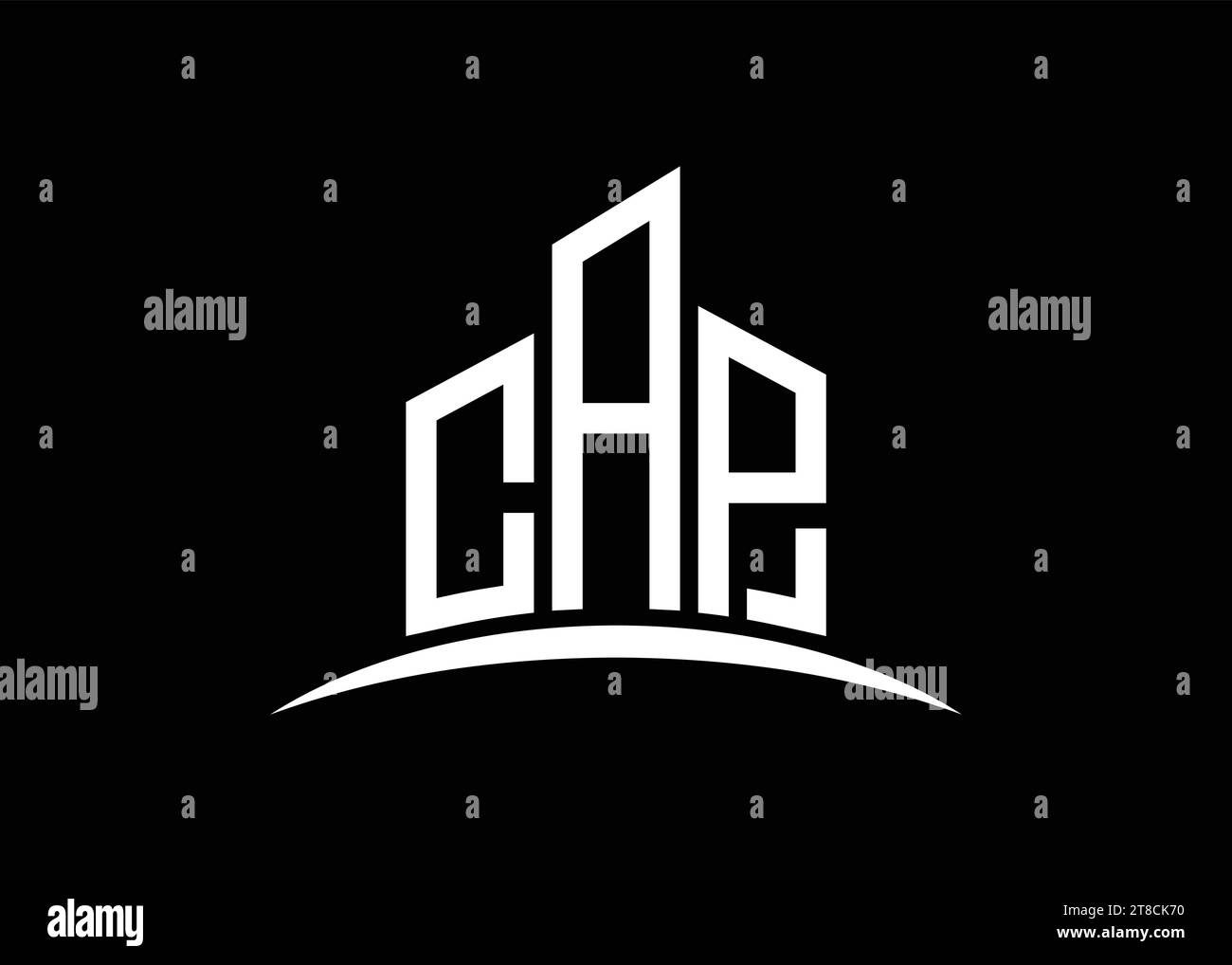 Letter CAP building vector monogram logo design template. Building ...