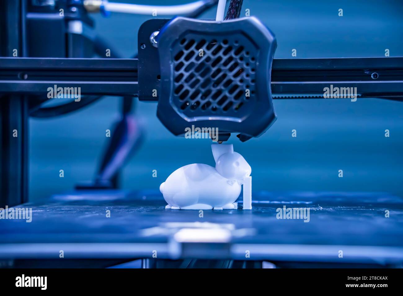 3D printer or additive manufacturing and robotic automation technology ...