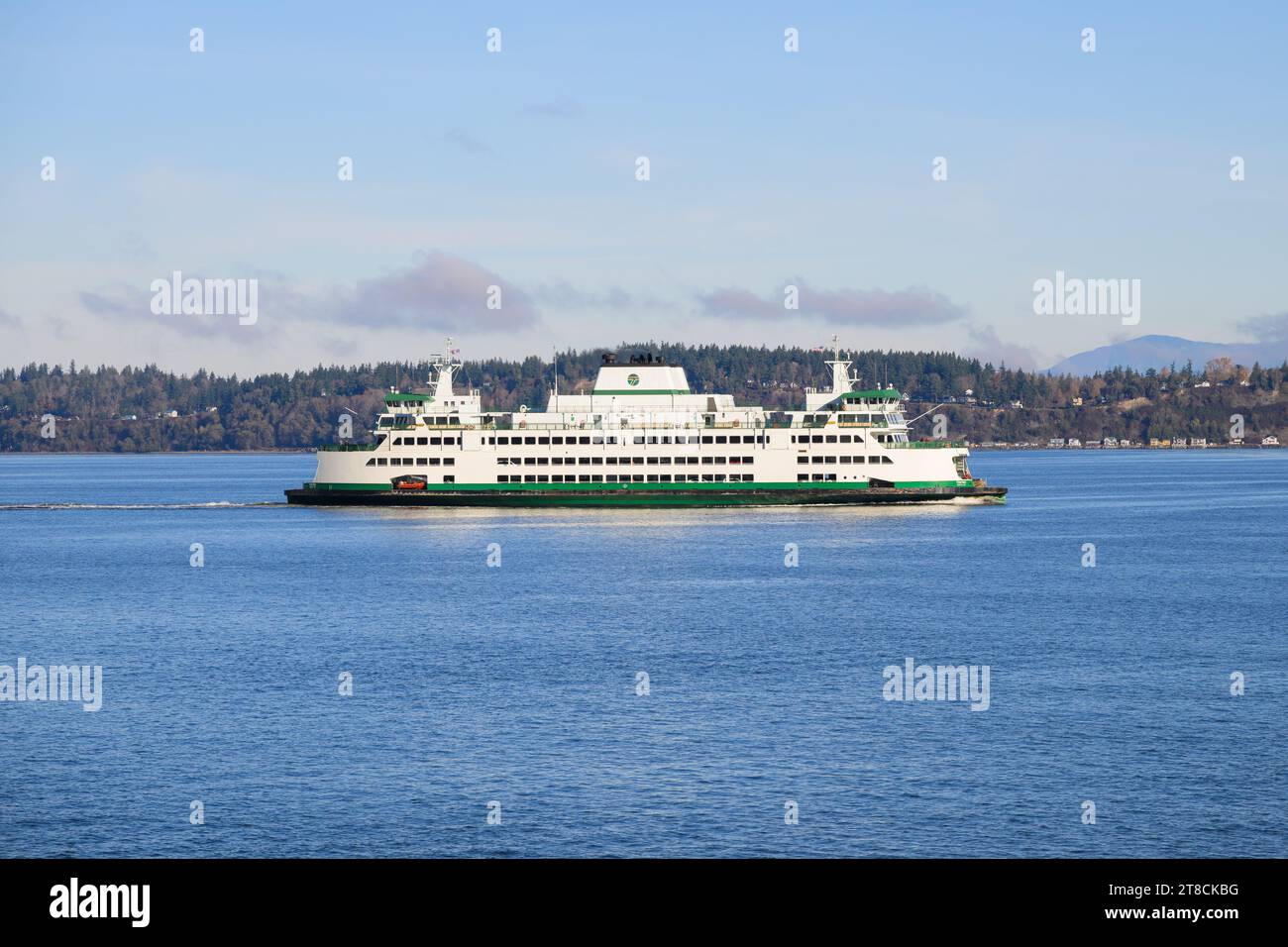 Clinton, WA, USA - November 14, 2023; Washington State Ferry MV Tokitae ...