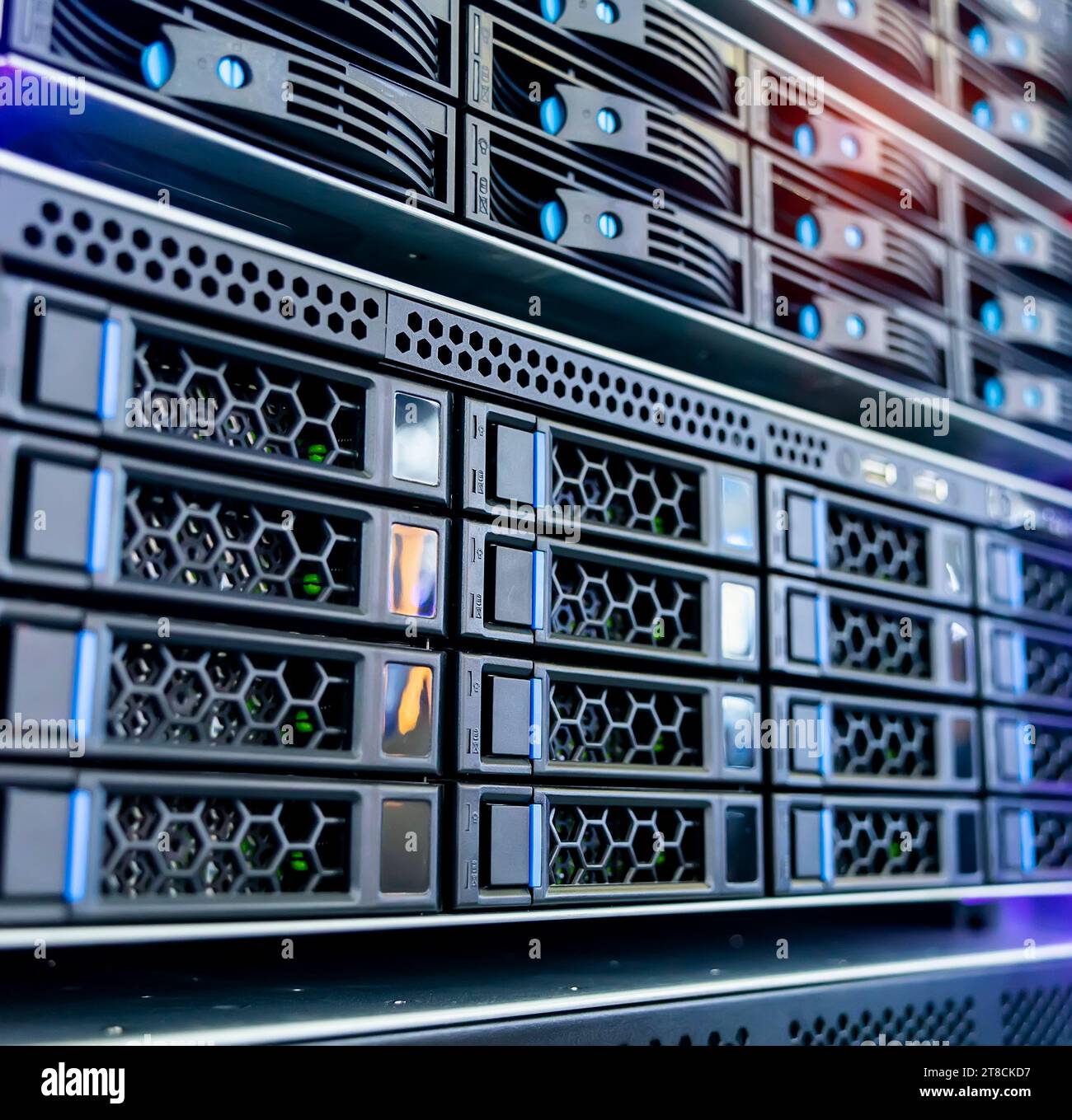 Panel of modern servers in the data center Stock Photo - Alamy