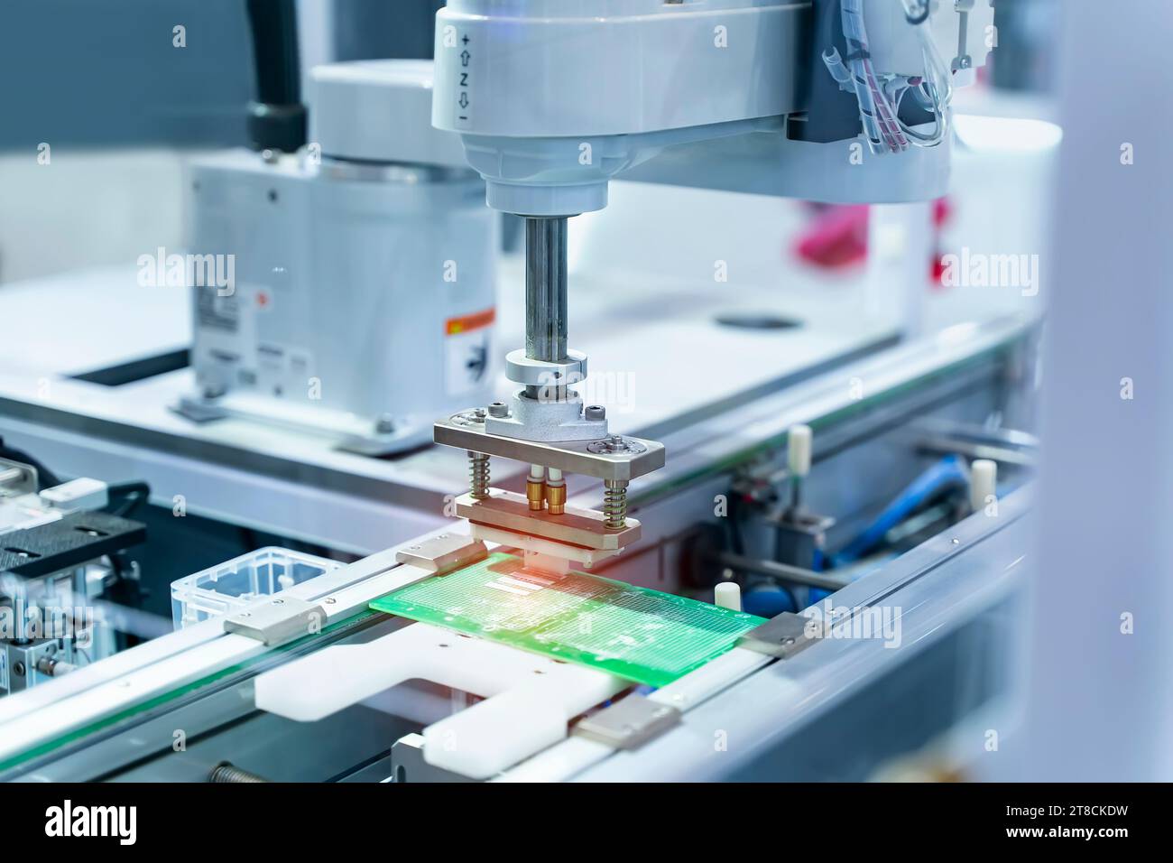 automatic robot for print circuit board (PCB)assembly machine during soldering or welding part ...