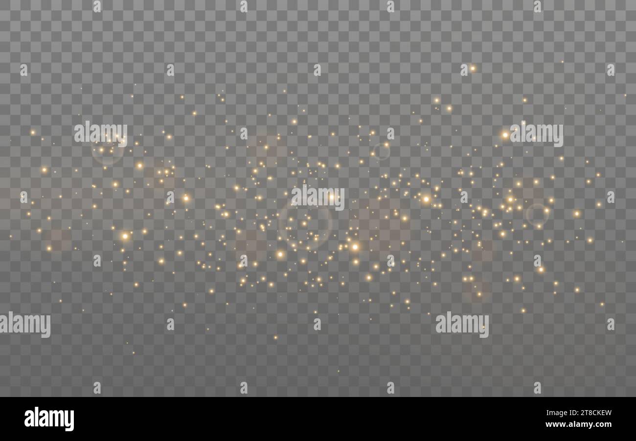 Glitter dust. Shiny gold particles. Luxury sparkling effect. Magic ...