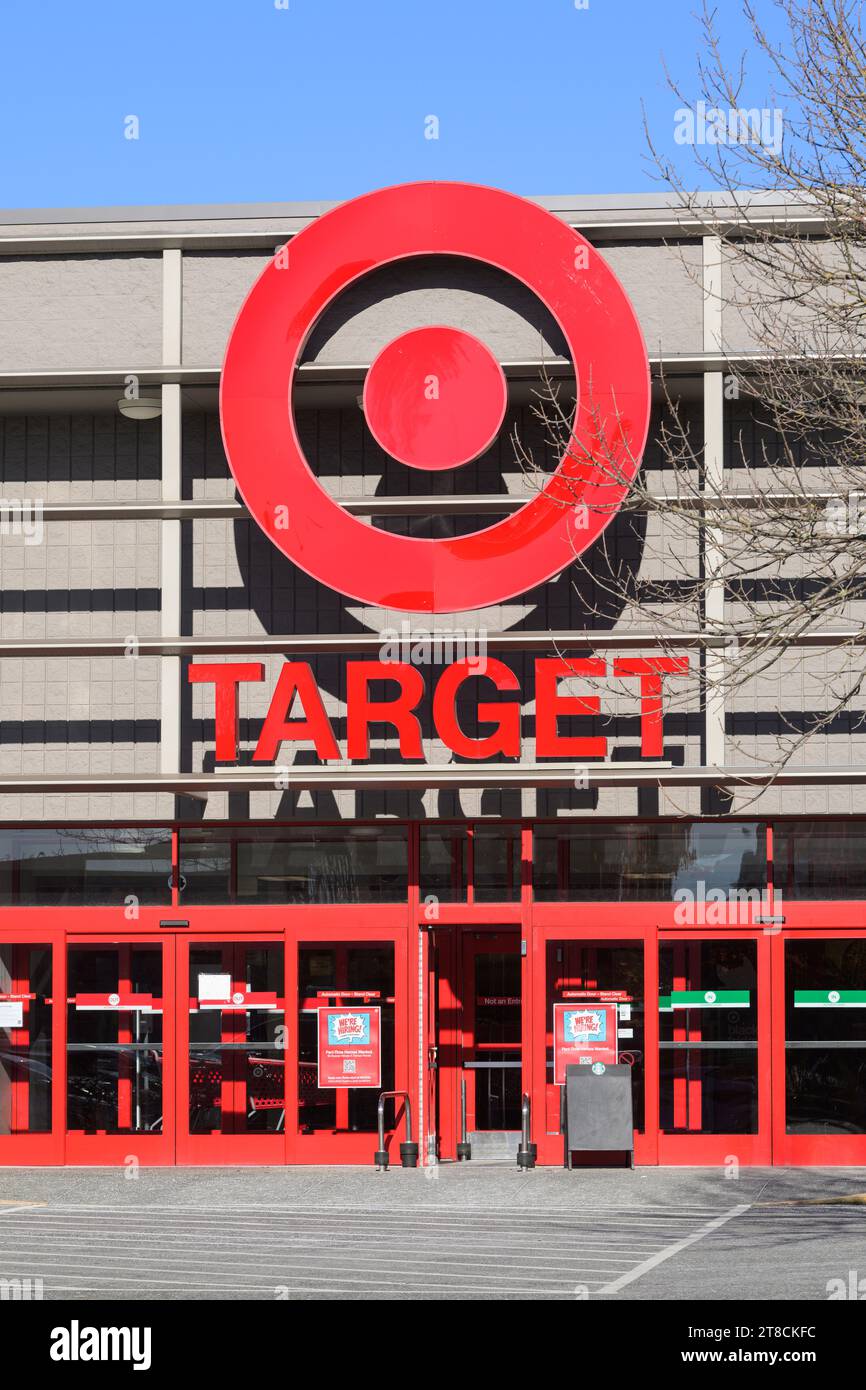 Burlington, WA, USA - November 17, 2023; Target store with brand logo ...