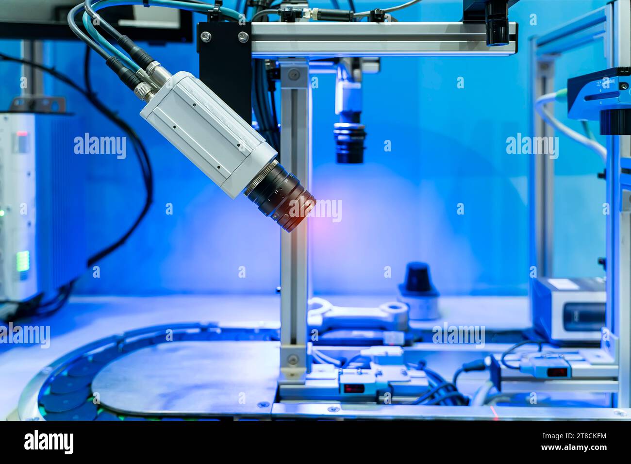 automated vision sensor camera system in intellegence factory Stock ...