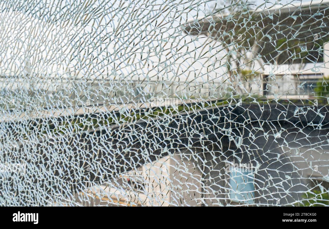background of cracked window,Broken glass wall Stock Photo - Alamy