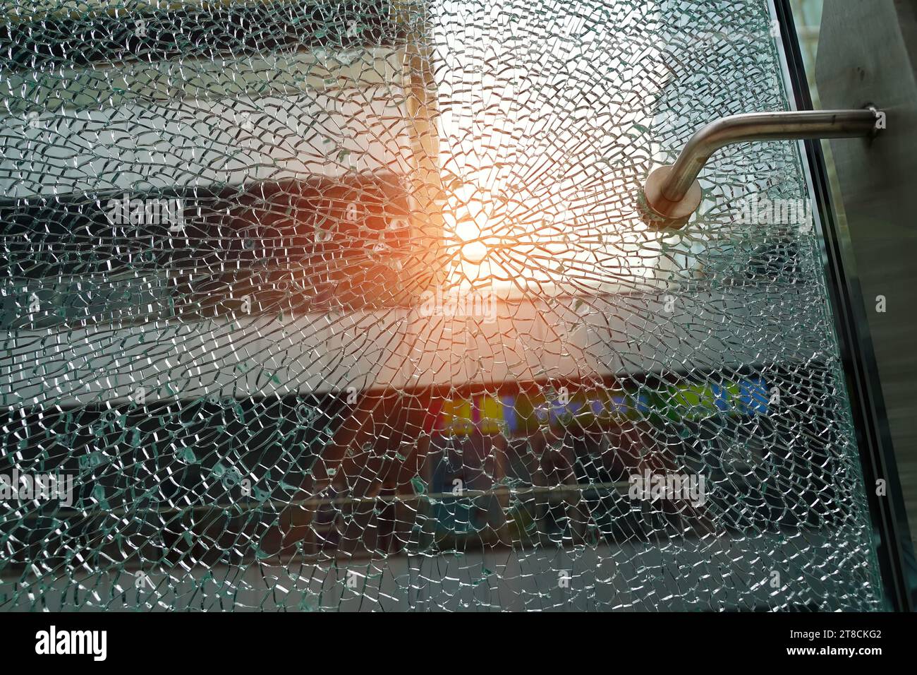 background of cracked window,Broken glass wall Stock Photo - Alamy