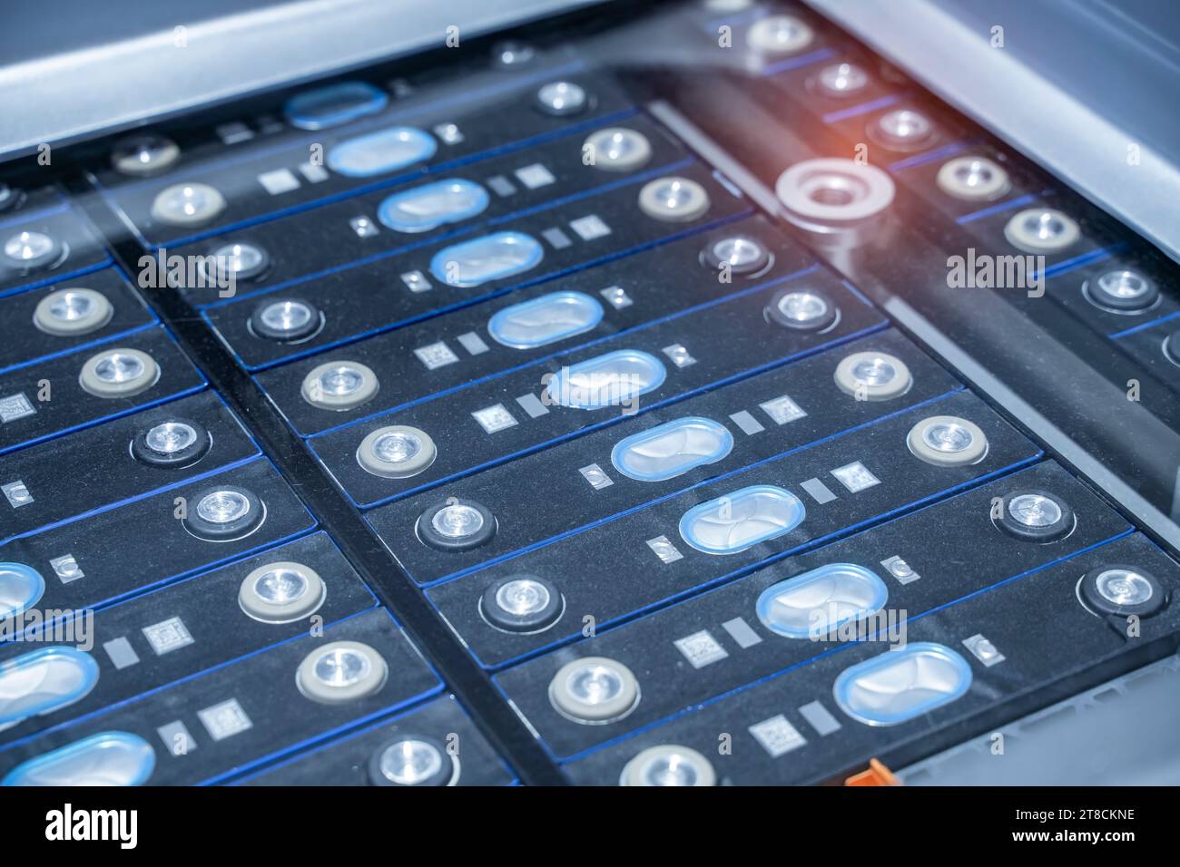 Electric car lithium battery pack and wiring connections internal ...