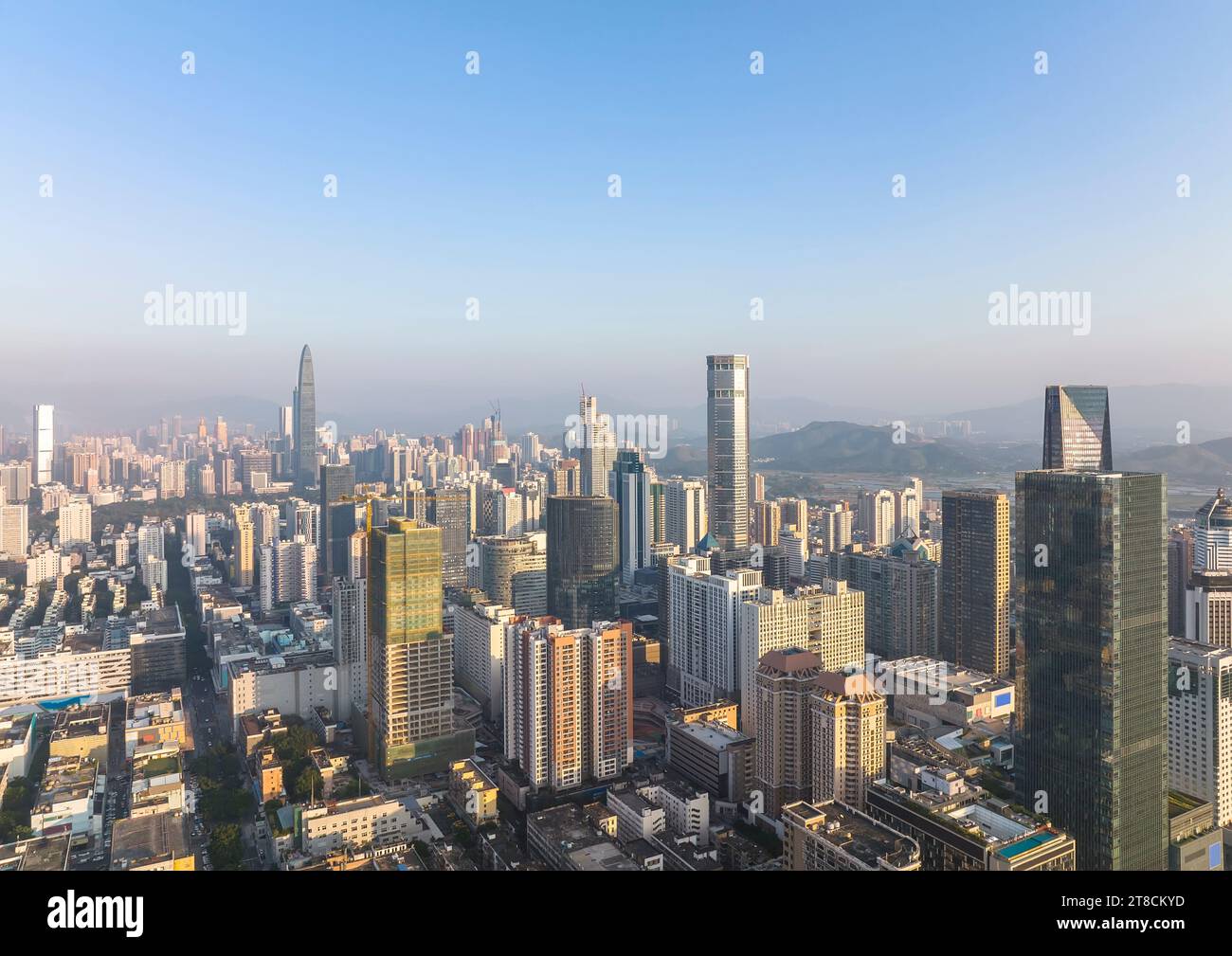 Aerial view of Skyline in Shenzhen city in China Stock Photo - Alamy
