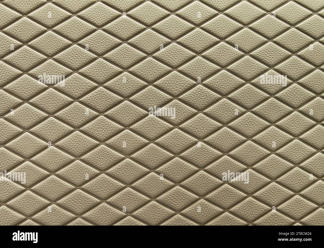 Khaki leather background and texture as a pattern for the interior car ...