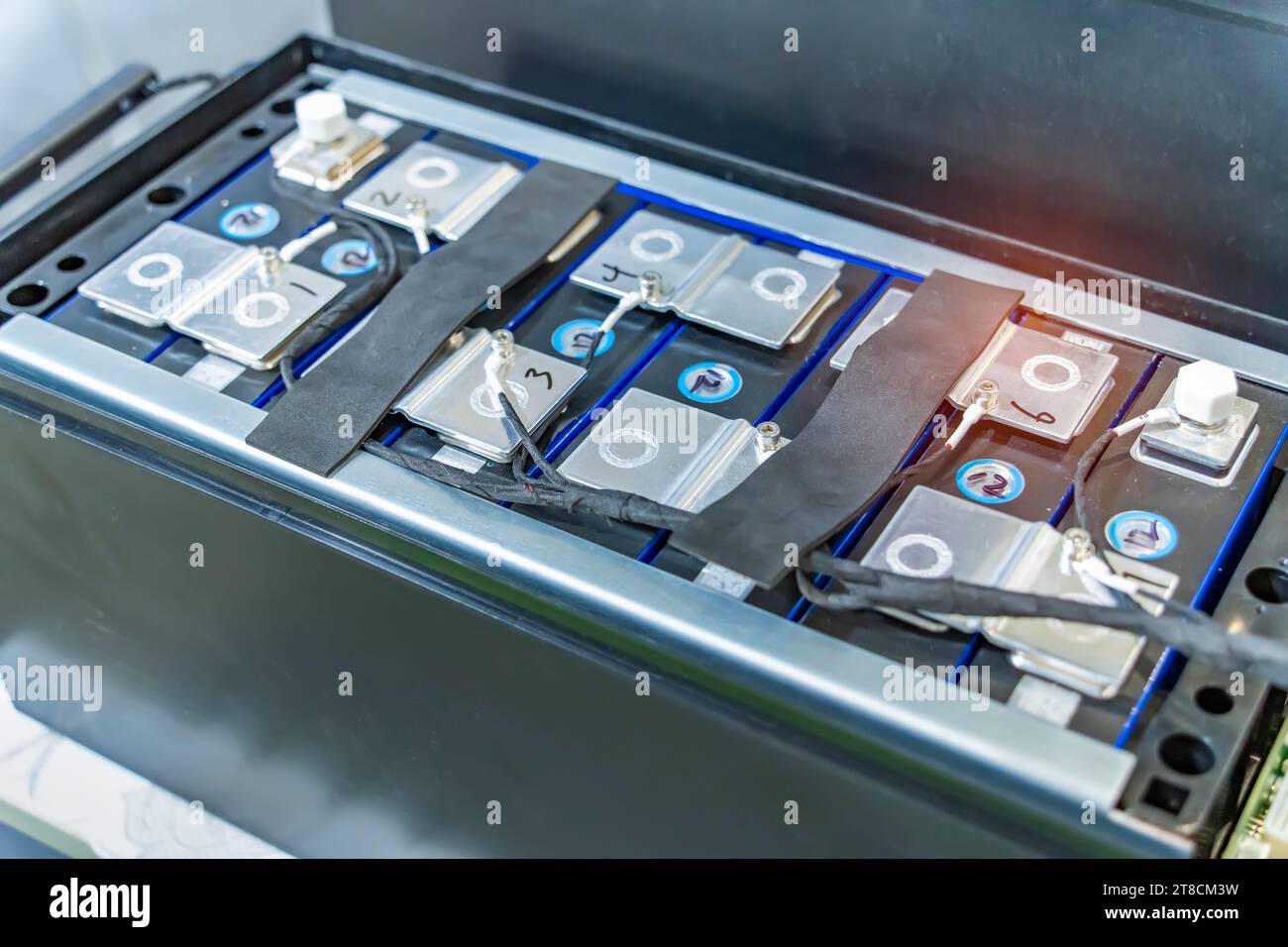 Lithium ion industrial high current batteries Stock Photo - Alamy