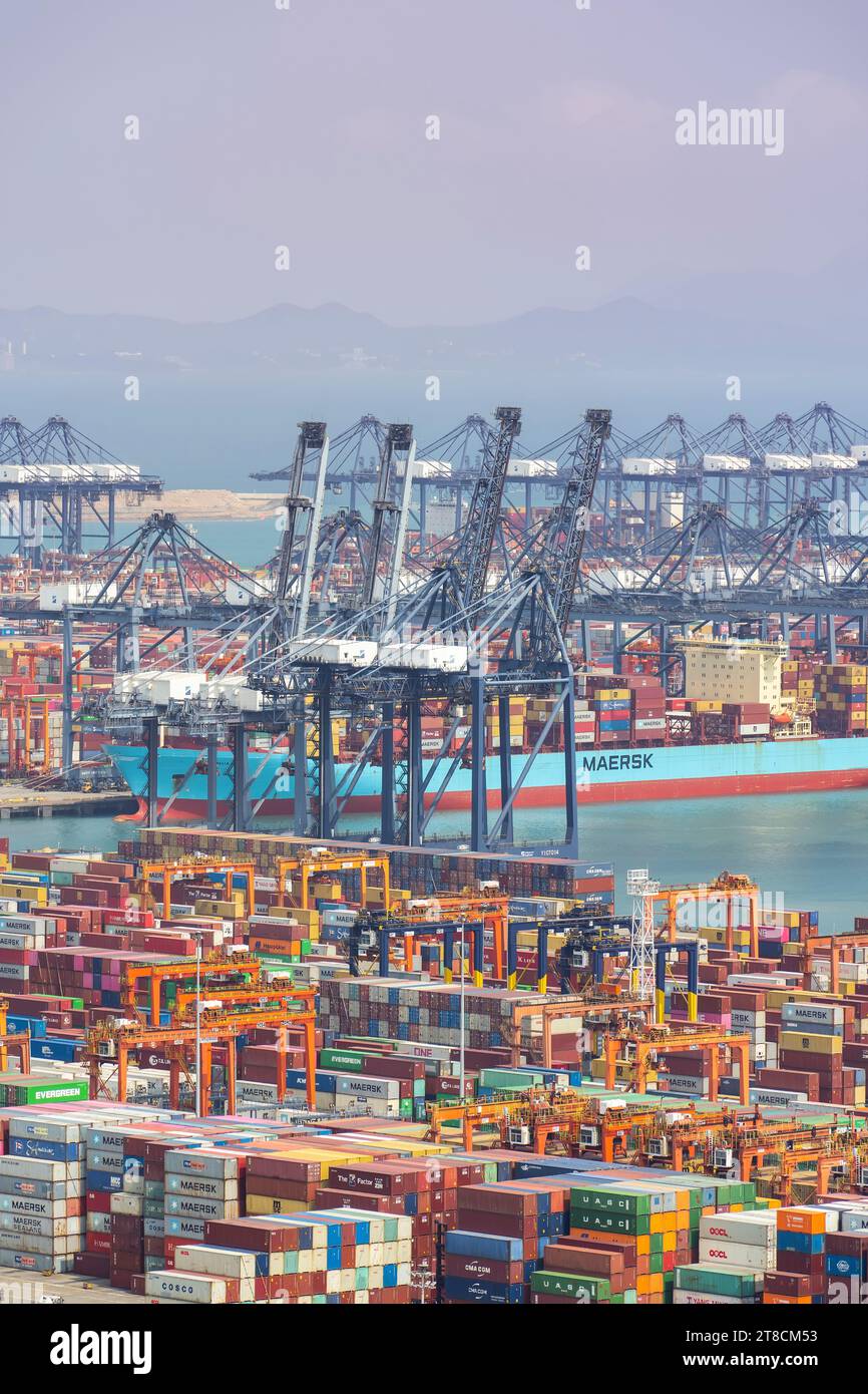 SHENZHEN, CHINA - Mar 17 2023: Yantian Port Free Trade Zone, Shenzhen ...