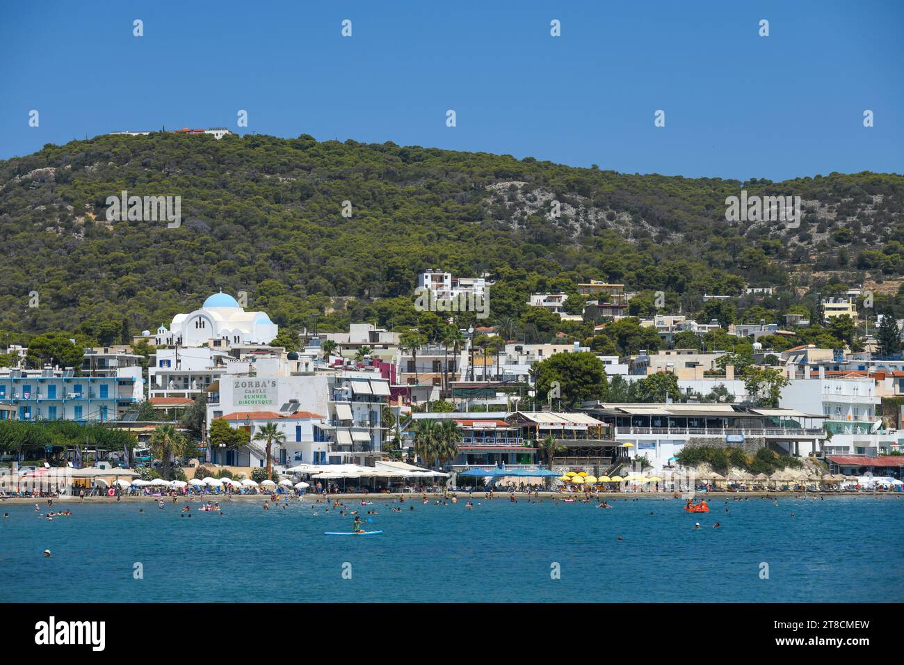 Agia Marina beach. Aegina, Greece Stock Photo - Alamy