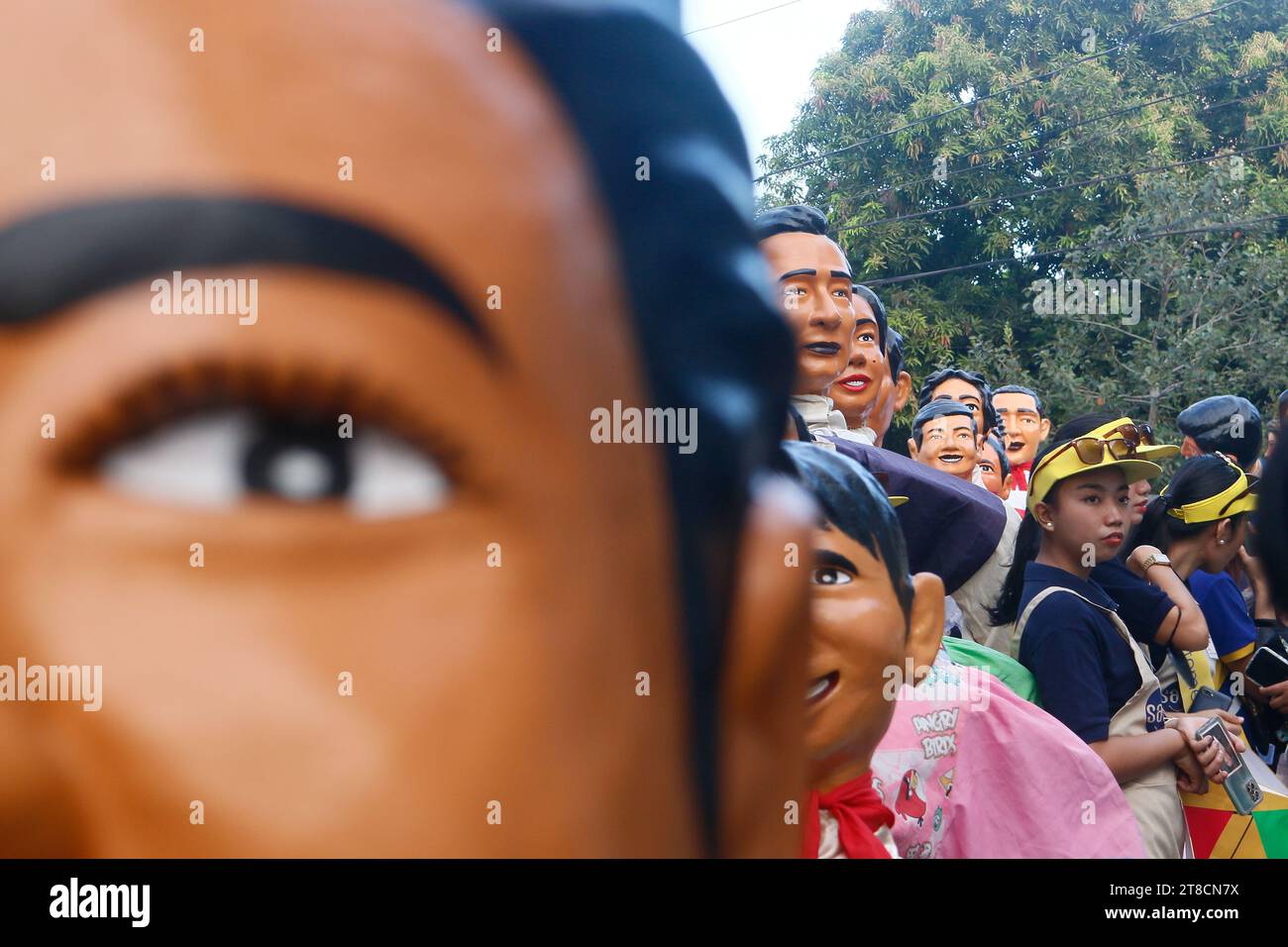 Angono, Rizal, Philippines. 19th Nov, 2023. Statues walk the street in ...