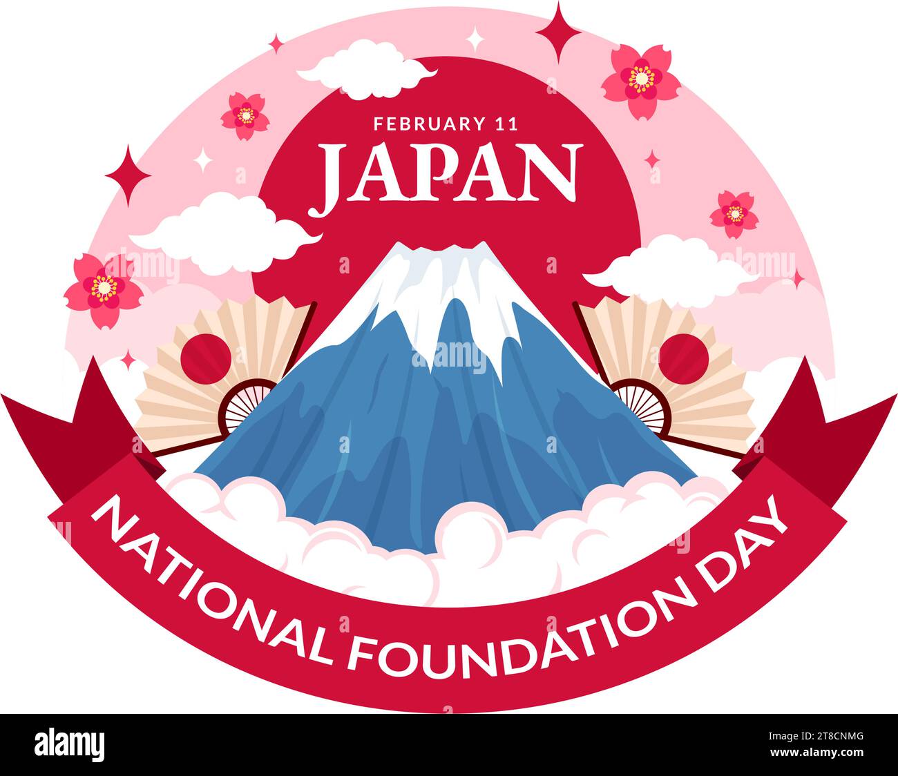 Happy Japan National Foundation Day Vector Illustration on February 11 ...