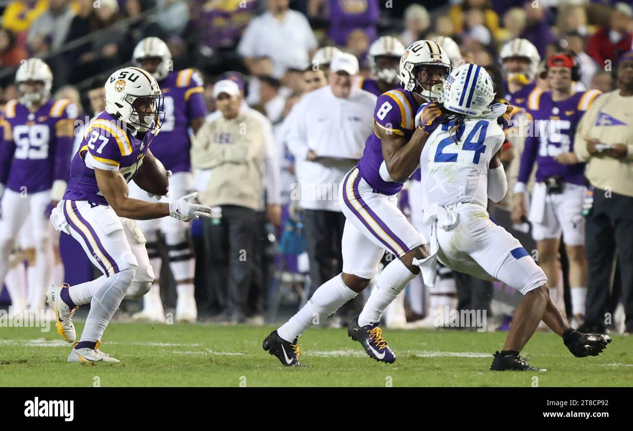 Baton Rouge, USA. 18th Nov, 2023. LSU Tigers running back Josh Williams ...