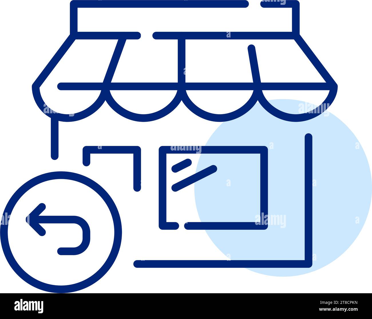 Goods return to store. Door to door delivery service. Pixel perfect ...