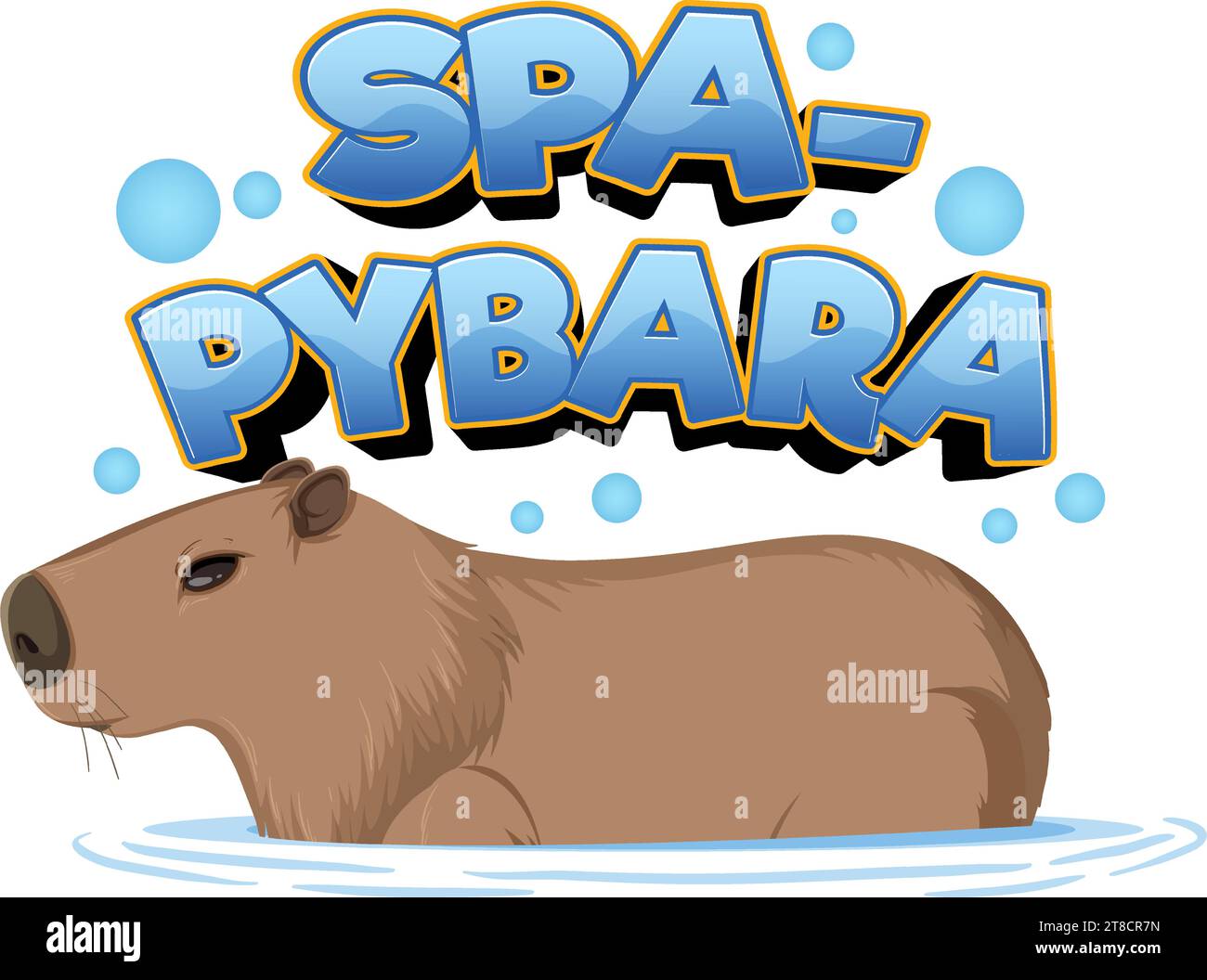A hilarious cartoon featuring cute animals and a capybara pun Stock ...