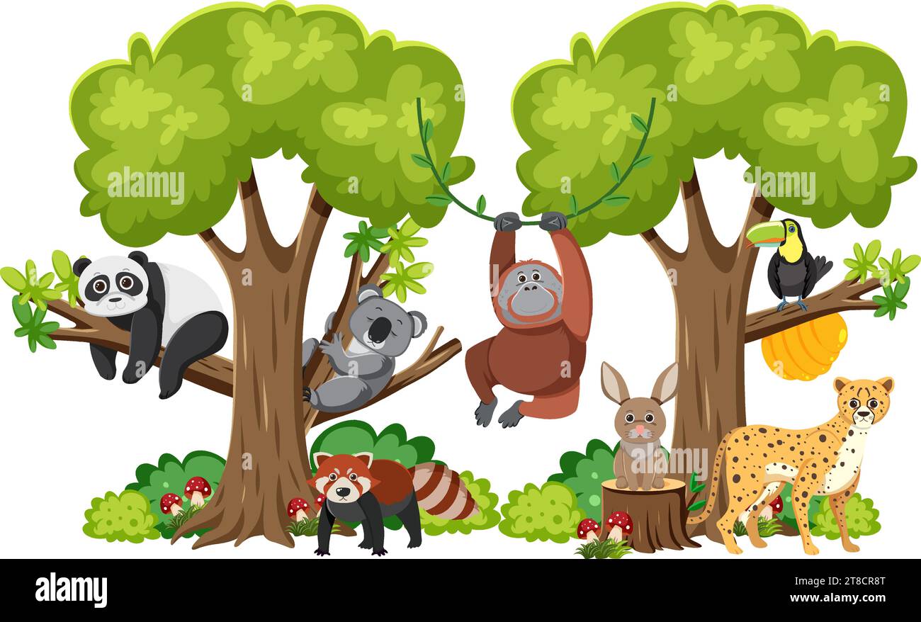 Collaboration animals Stock Vector Images - Alamy