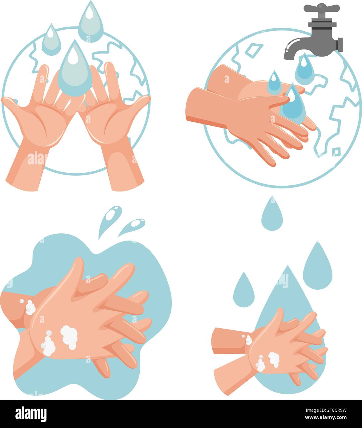 Illustration of hands holding water sign symbolizing the importance of ...