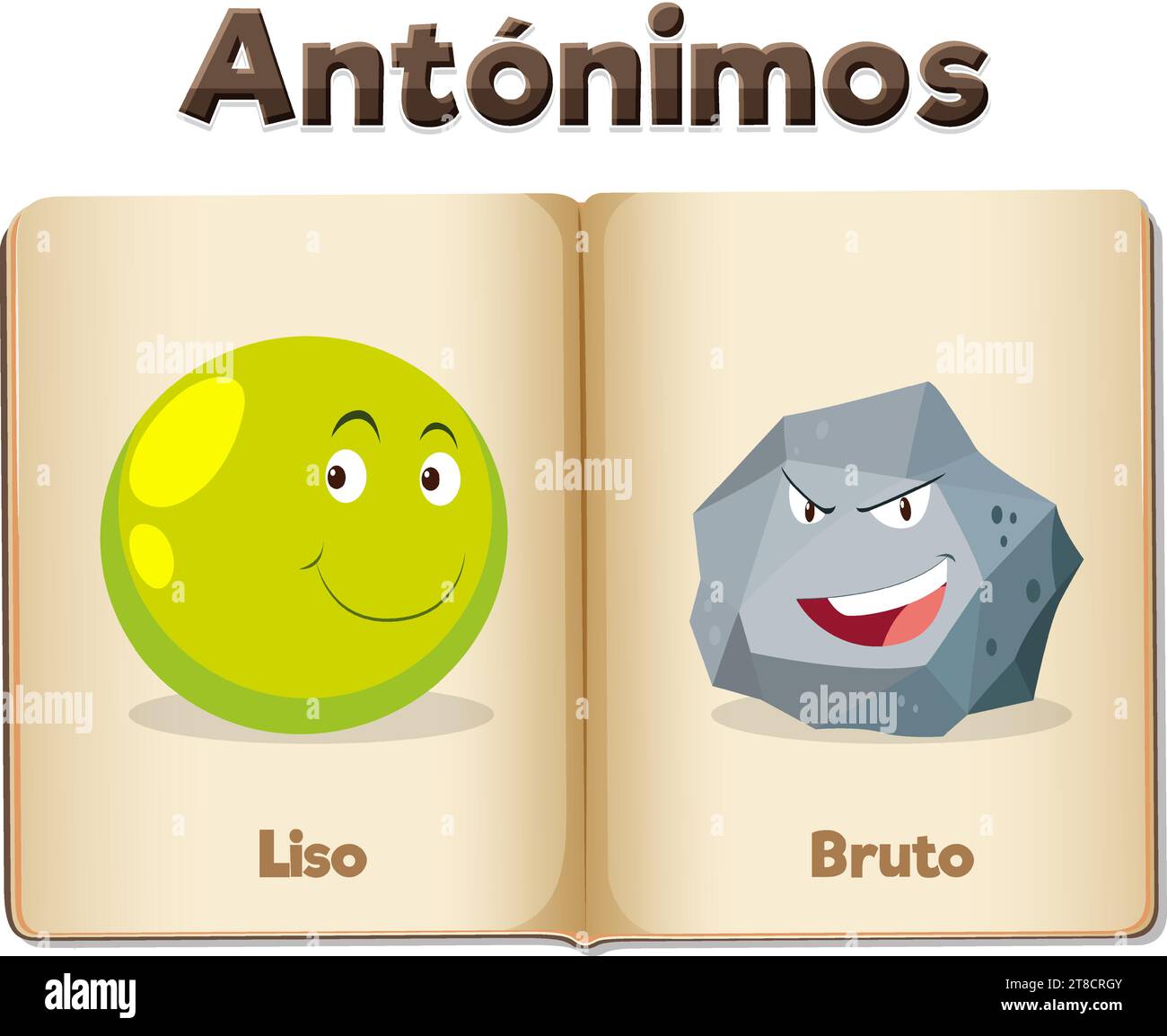 A vector cartoon illustration depicting the contrasting concepts of ...