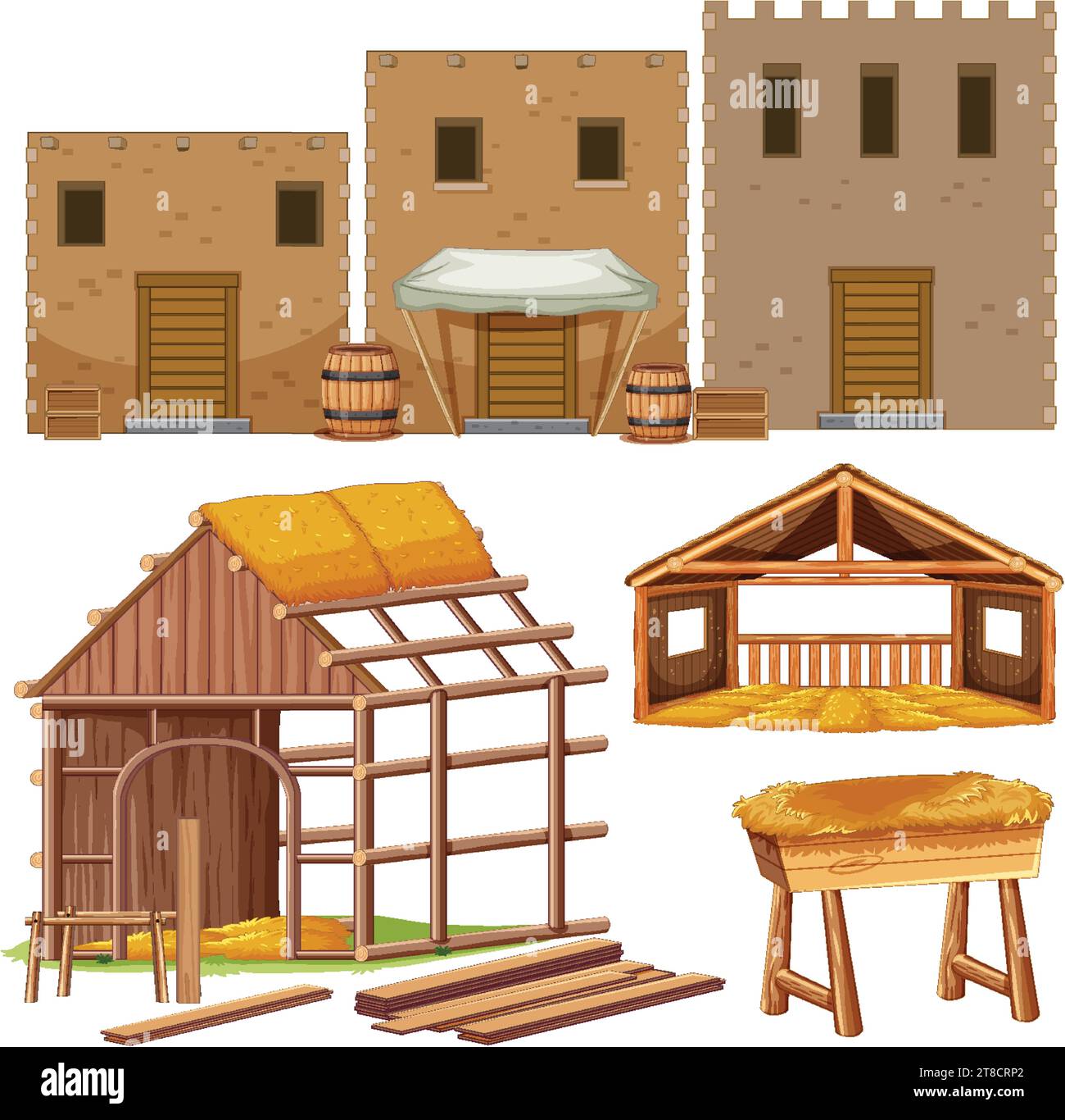 A delightful assortment of diverse houses in a vector cartoon style ...