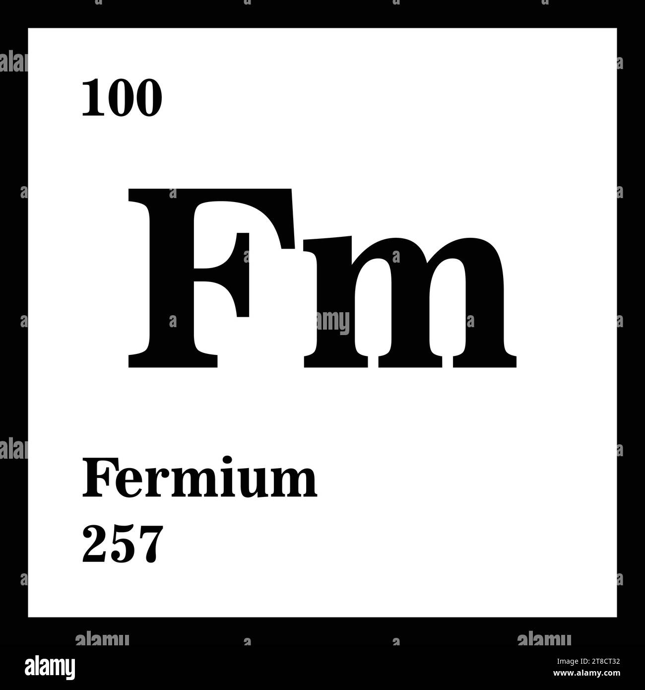 Fermium symbol element number Stock Vector Images - Alamy