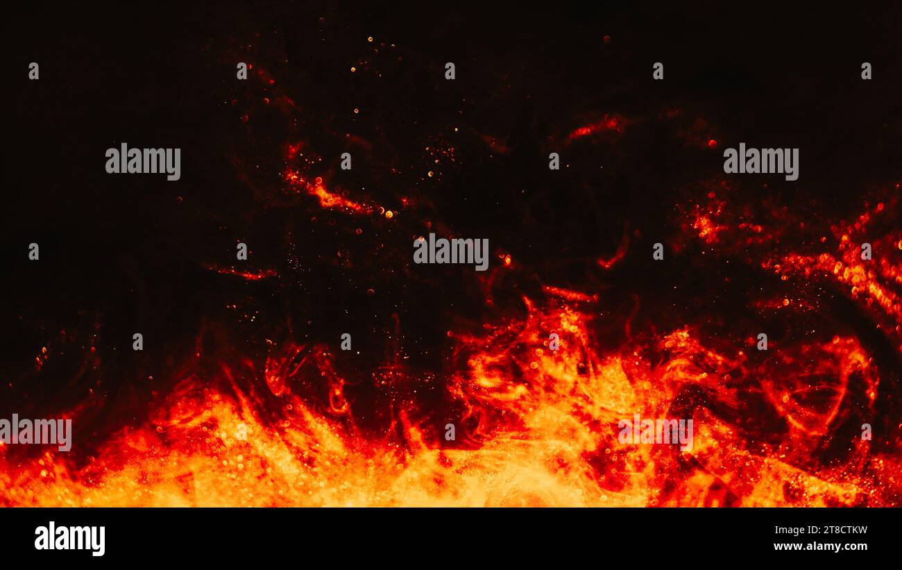 Abstract flame background golden glitter flow Stock Photo - Alamy