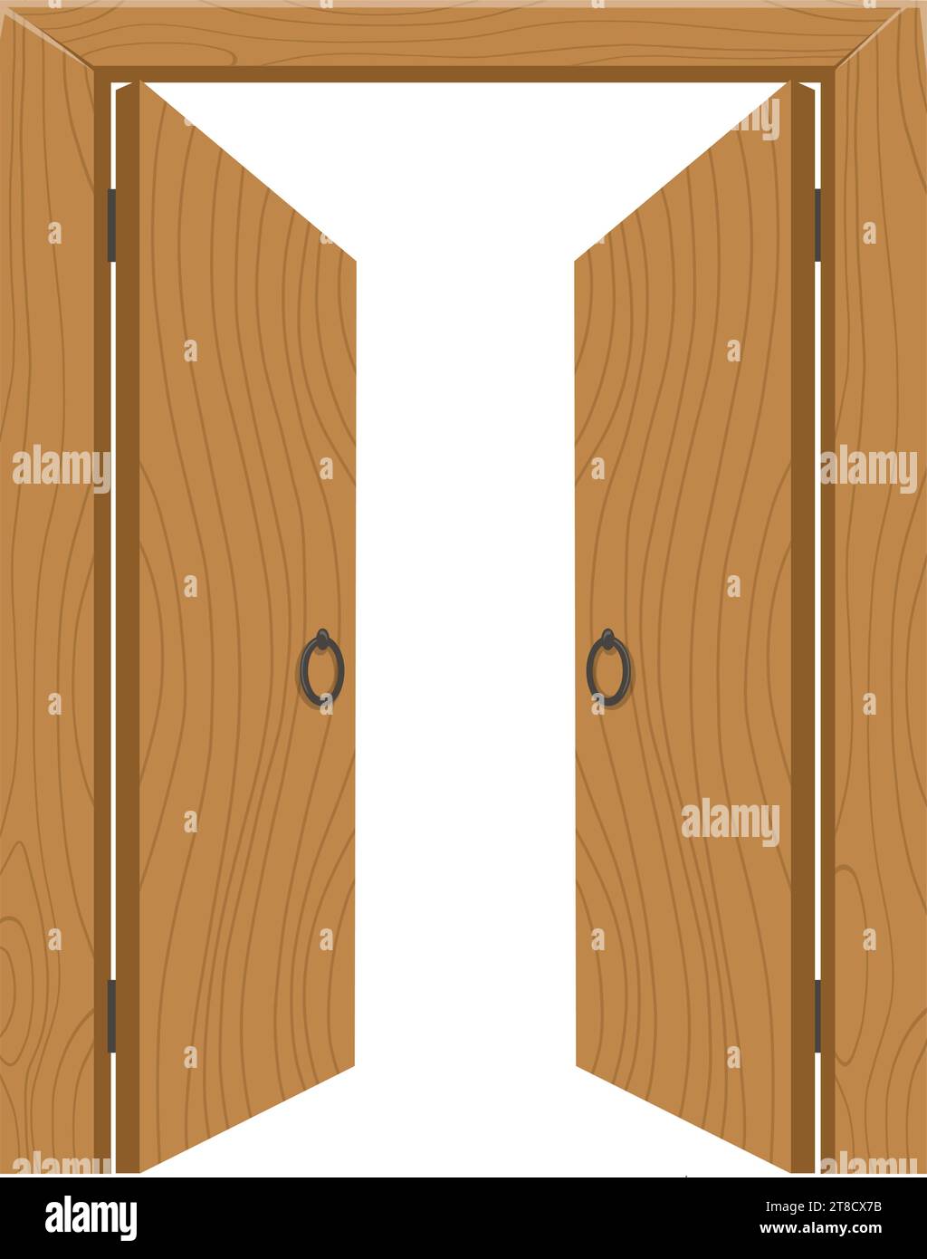 Wooden Wood Door Gate Vector Illustration Stock Vector Image & Art - Alamy