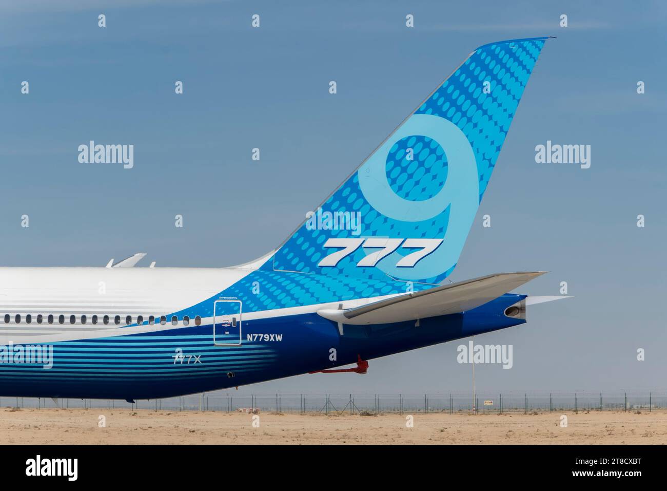 Boeing 777X at Dubai Air Show 2023 in Dubai, UAE Stock Photo - Alamy
