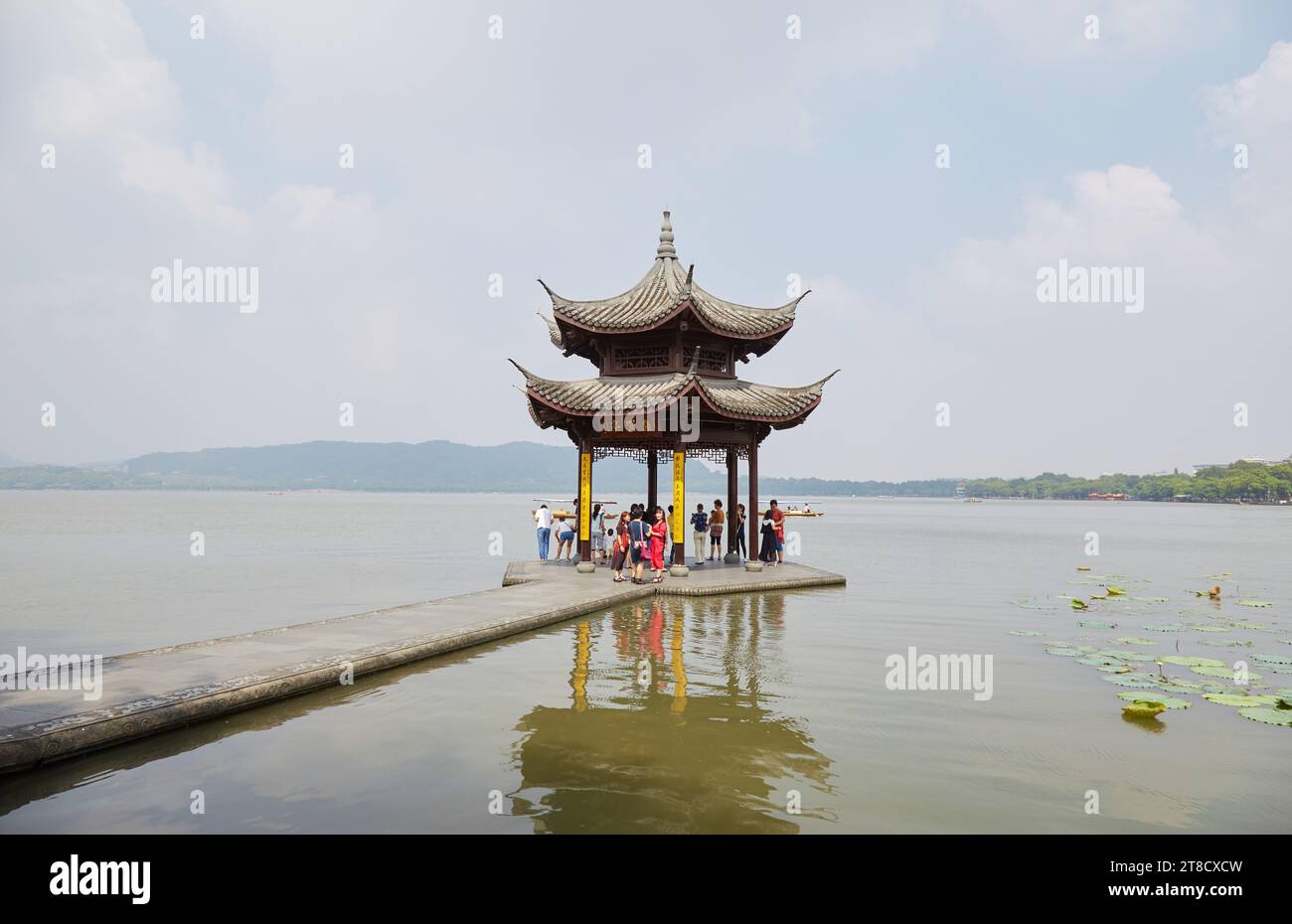 The Jixian Pavilion in Hangzhou, Zhejiang Province, China Stock Photo ...
