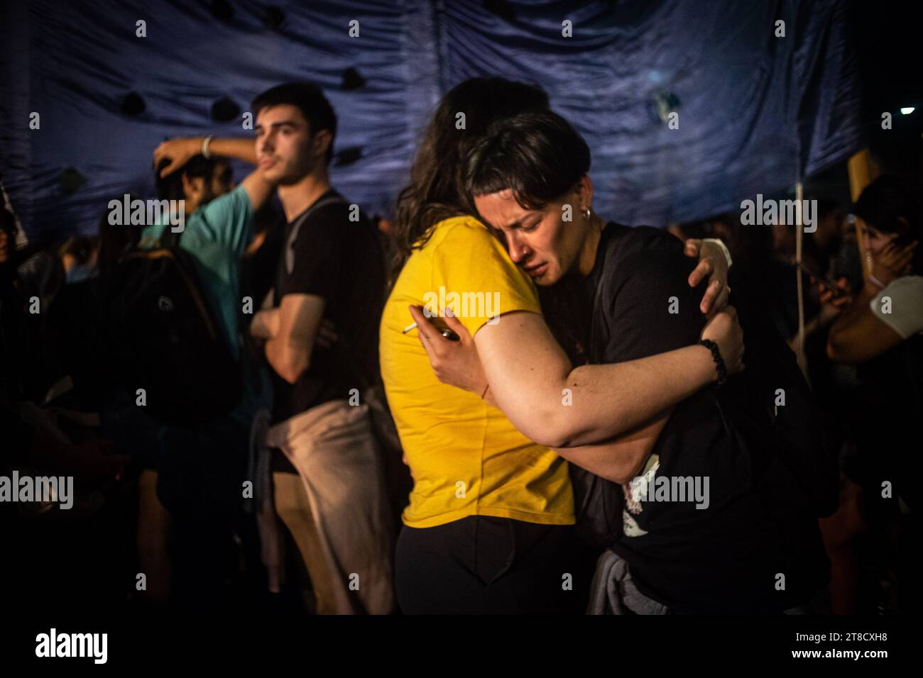 Buenos Aires, Buenos Aires, Argentina. 20th Nov, 2023. Women cry of ...