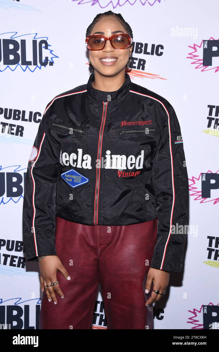 New York, USA. 19th Nov, 2023. Jade Milan attends "Hell's Kitchen" opening night at The Public ...