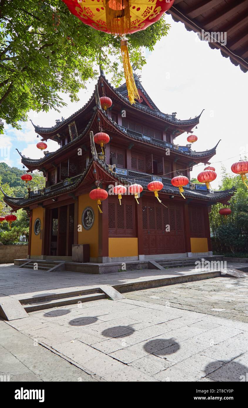 The ancient Buddhist Jingci Temple in Hangzhou, Zhejiang Province ...