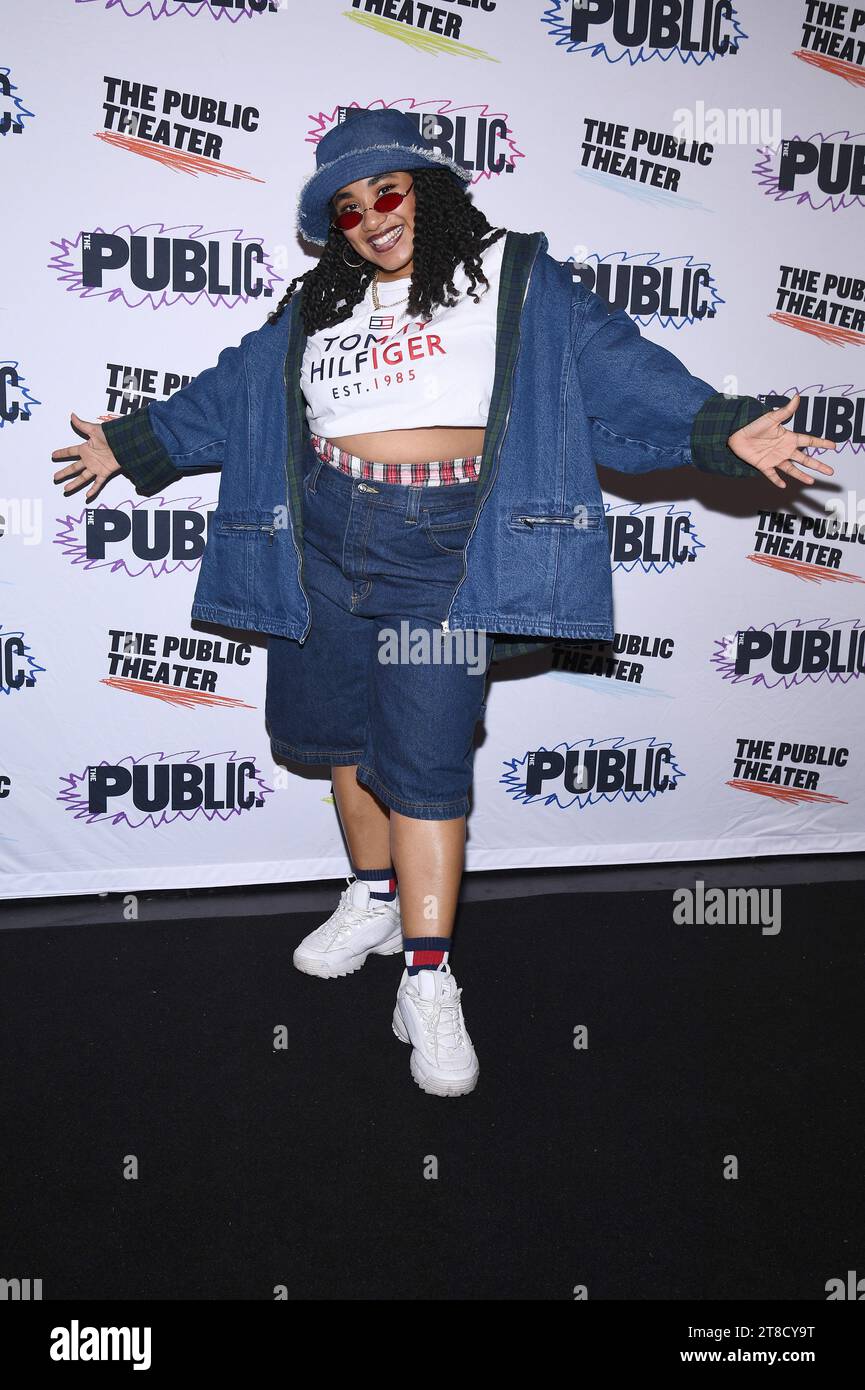 New York, USA. 19th Nov, 2023. Jackie Leon attends Hell's Kitchen" opening night at The Public ...