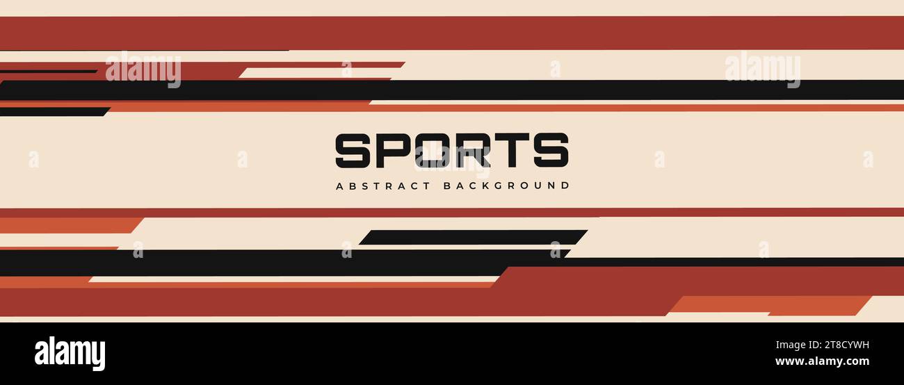 Retro style sports banner design with horizontal lines. Modern abstract ...